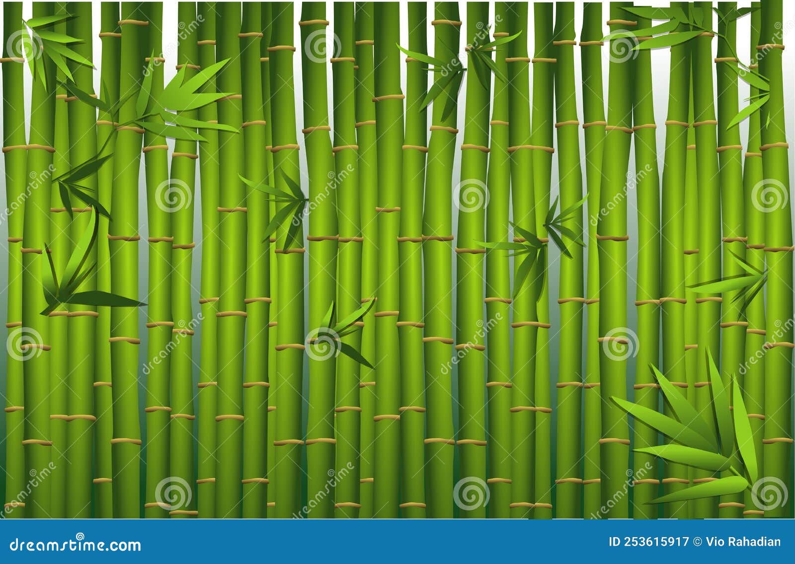 Bamboo Oriental Seamless Pattern. Green Natural Tropical Plant Background with Bamboo Stems ...