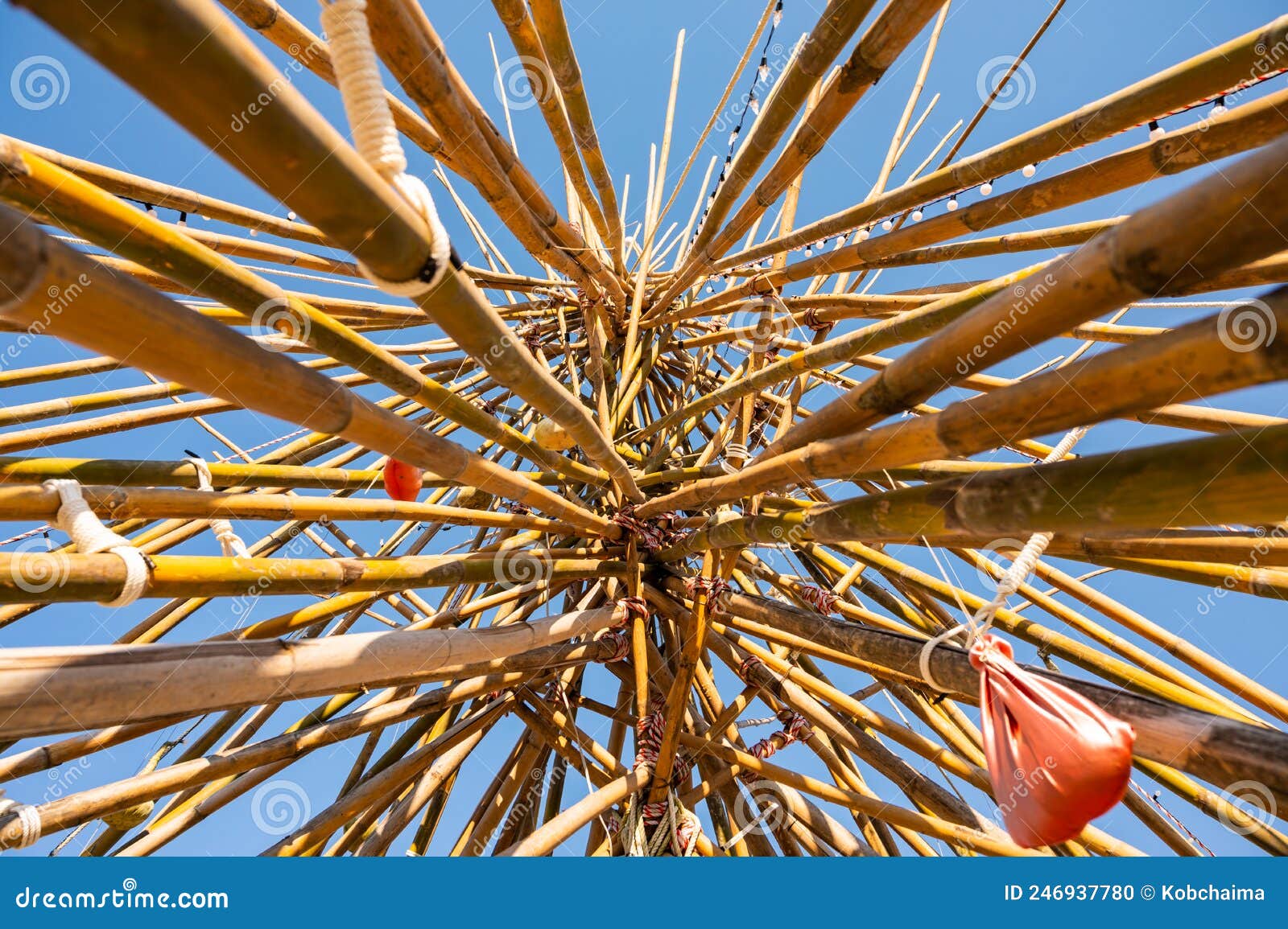 Bamboo arch for decoration stock photo. Image of bamboo - 246937780