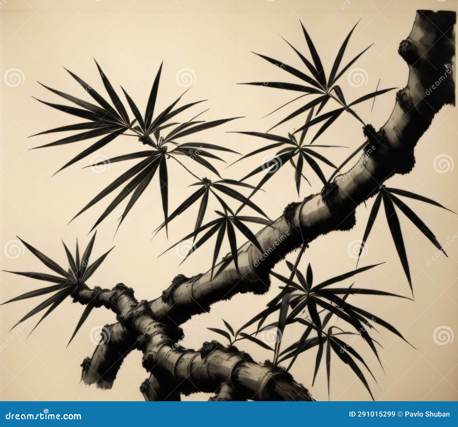 Bamboo art. stock illustration. Illustration of simple - 291015299