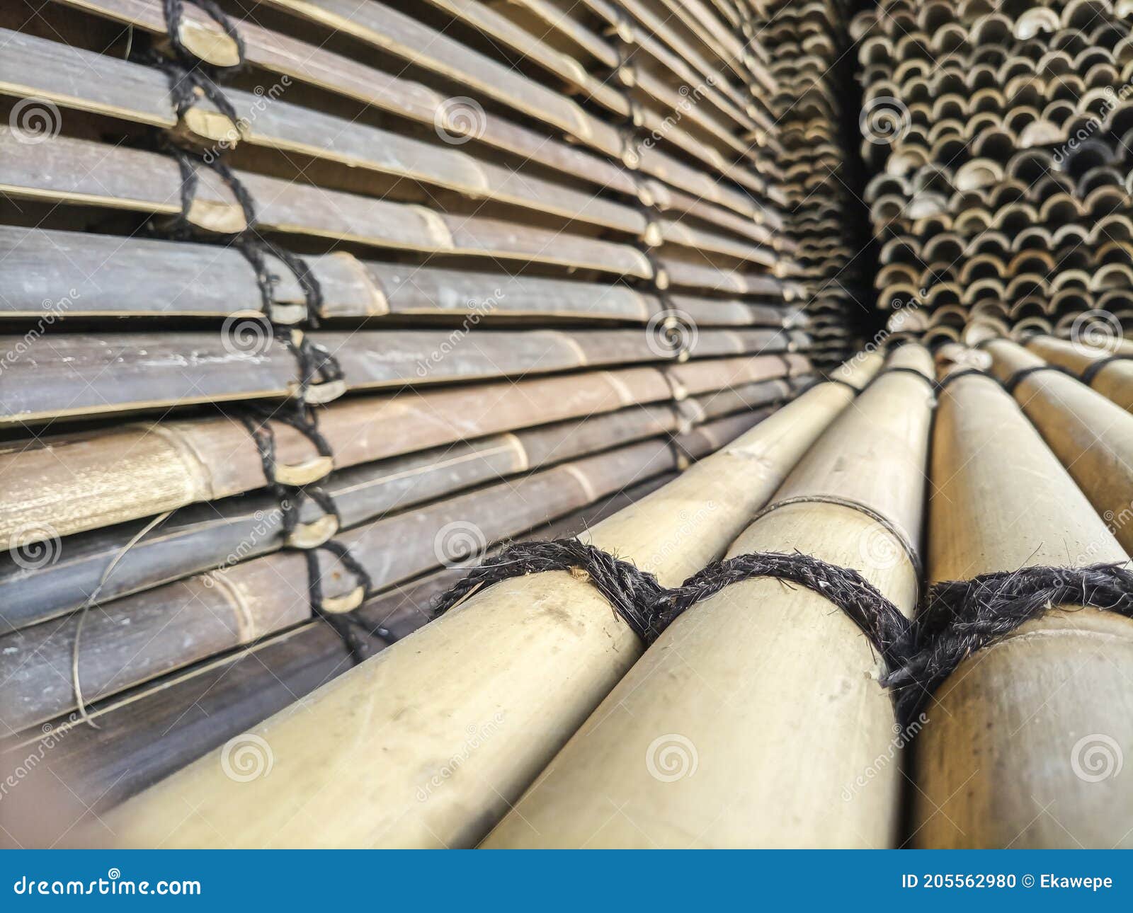 Bamboo As a Constructive or Decorative Element, Stock Photo - Image of ...