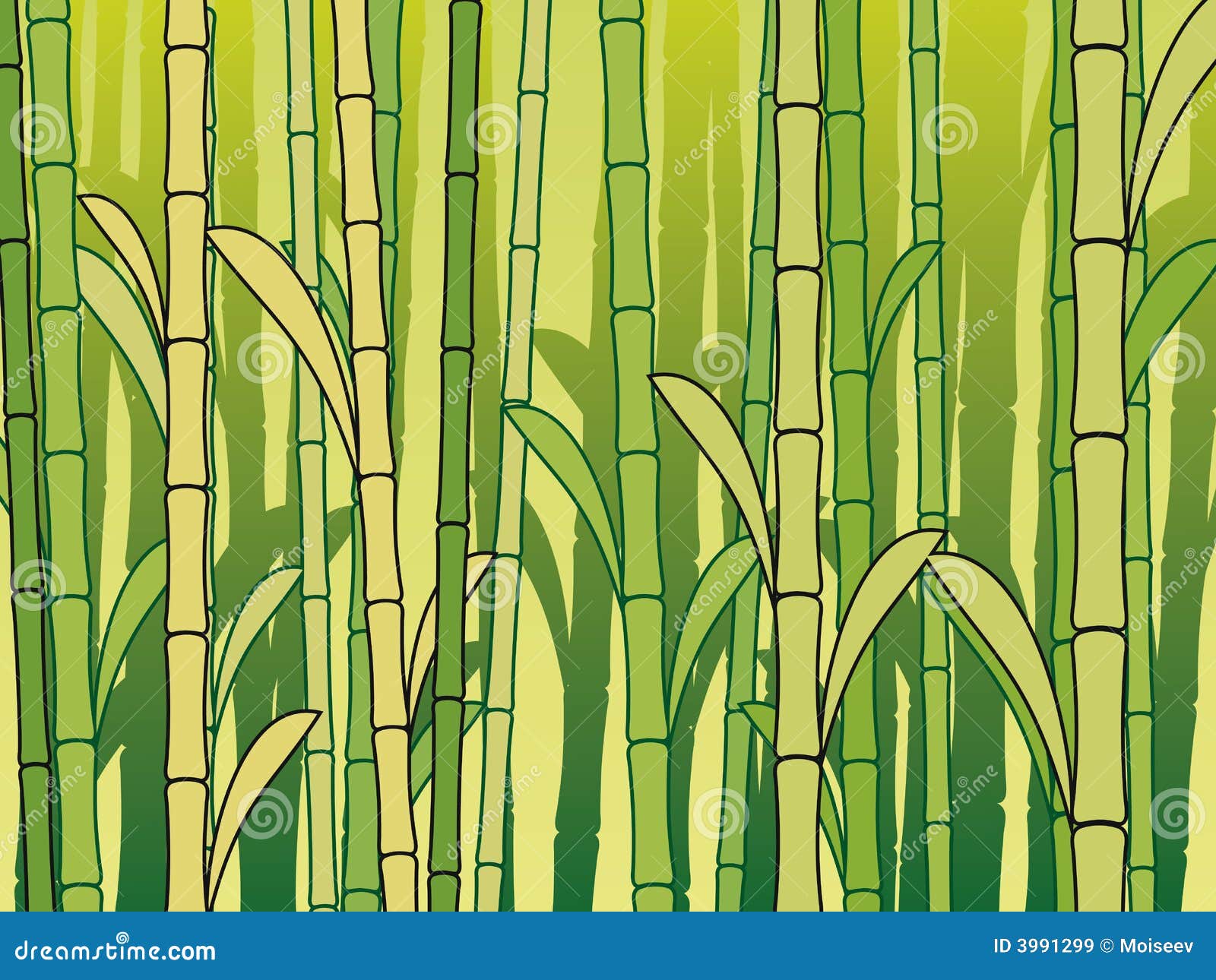 Bamboo Background Cartoon Vector | CartoonDealer.com #3991299