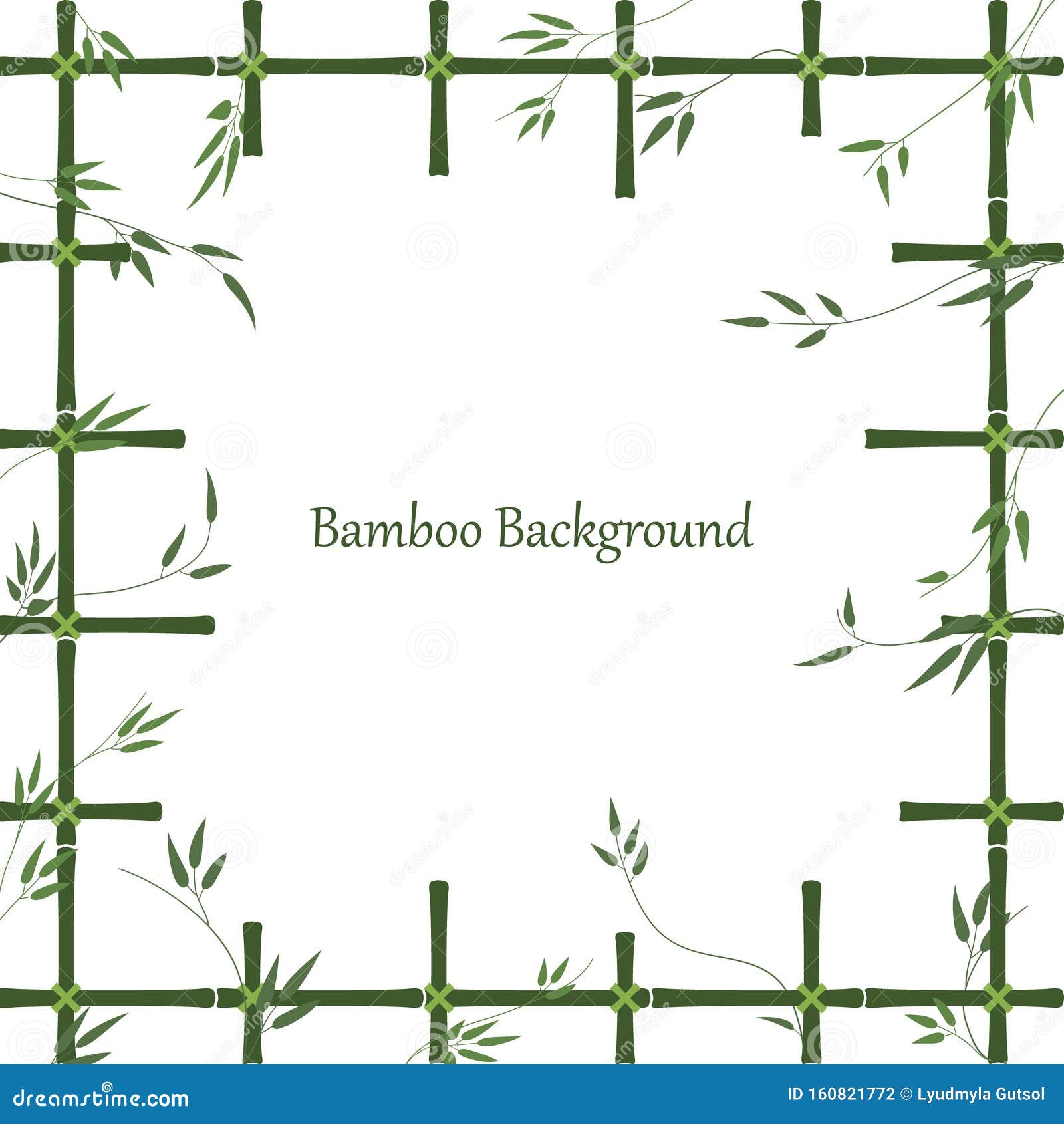 Bamboo Background in the Form of a Window Made of Bamboo Sticks. Frame ...