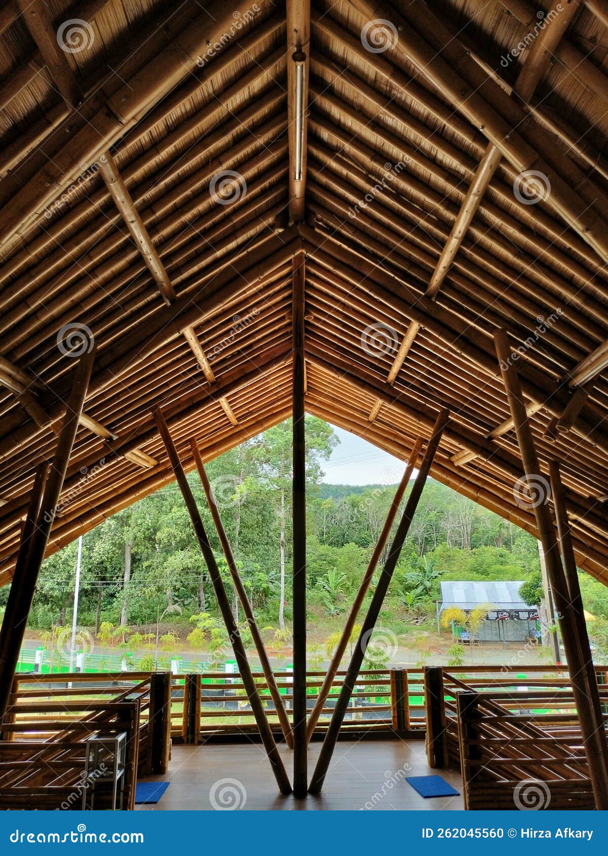 Bamboo Bambu Pering Mosque Masjid Kiram Park Architecture Stock Photo ...