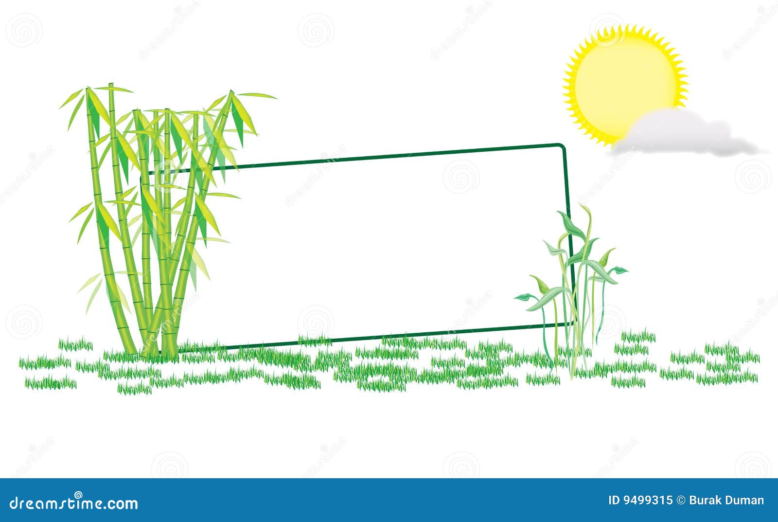 Bamboo banner stock illustration. Illustration of foliage - 9499315
