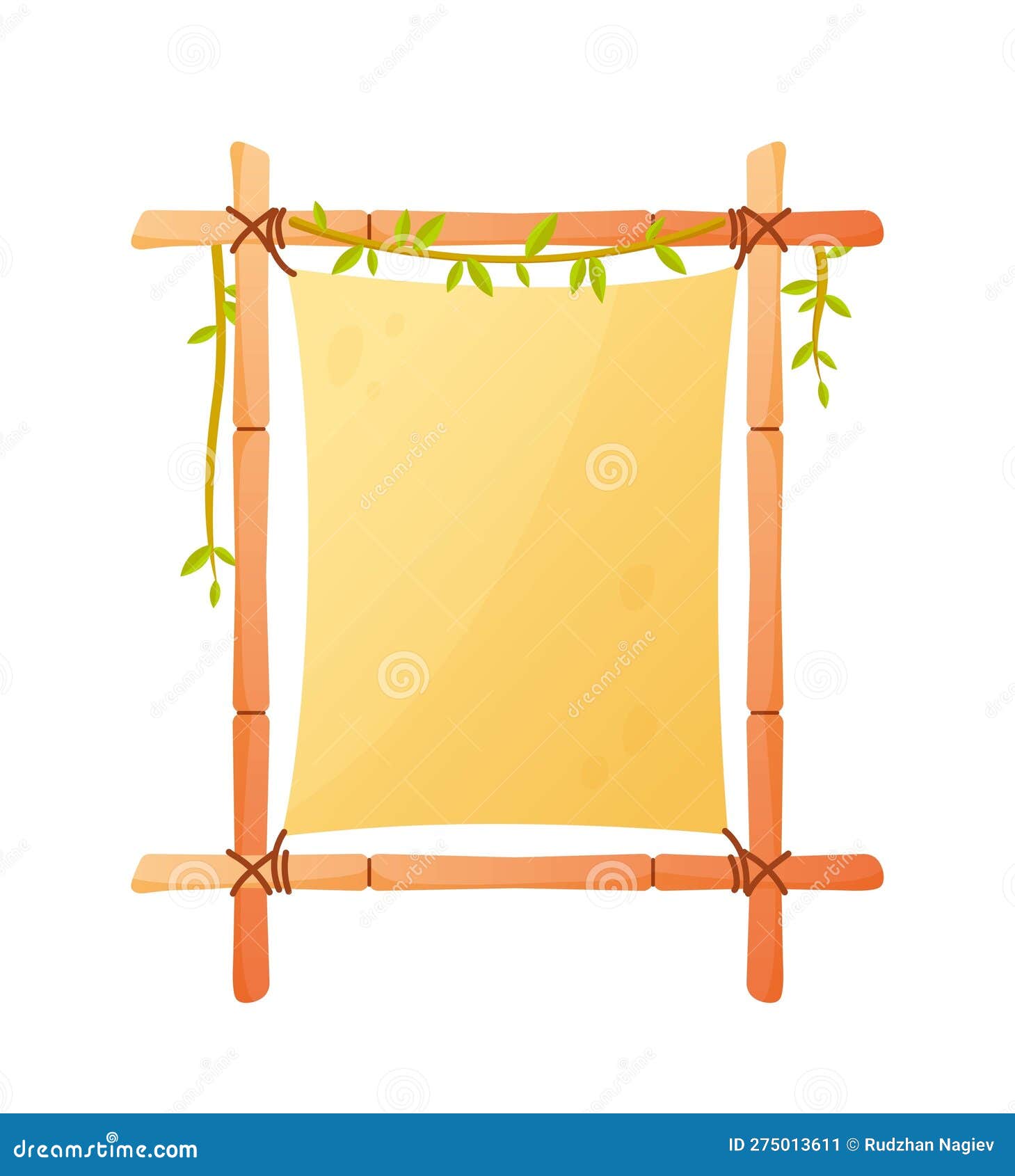 Bamboo Banner Frame Concept Stock Vector - Illustration of place, asian ...