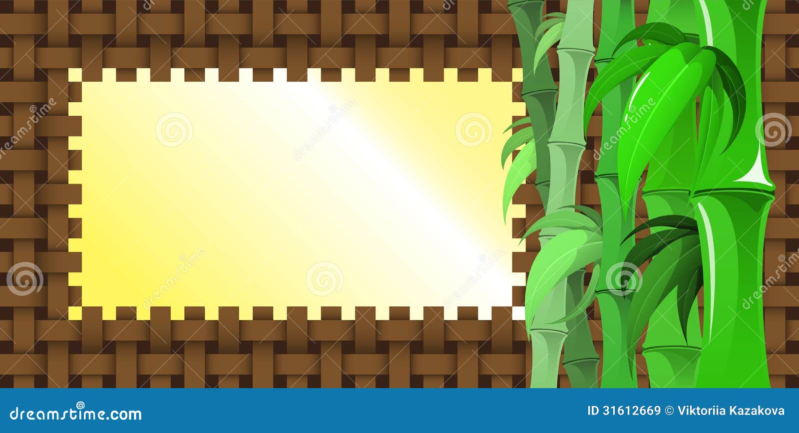 Bamboo Banner stock vector. Illustration of abstract - 31612669