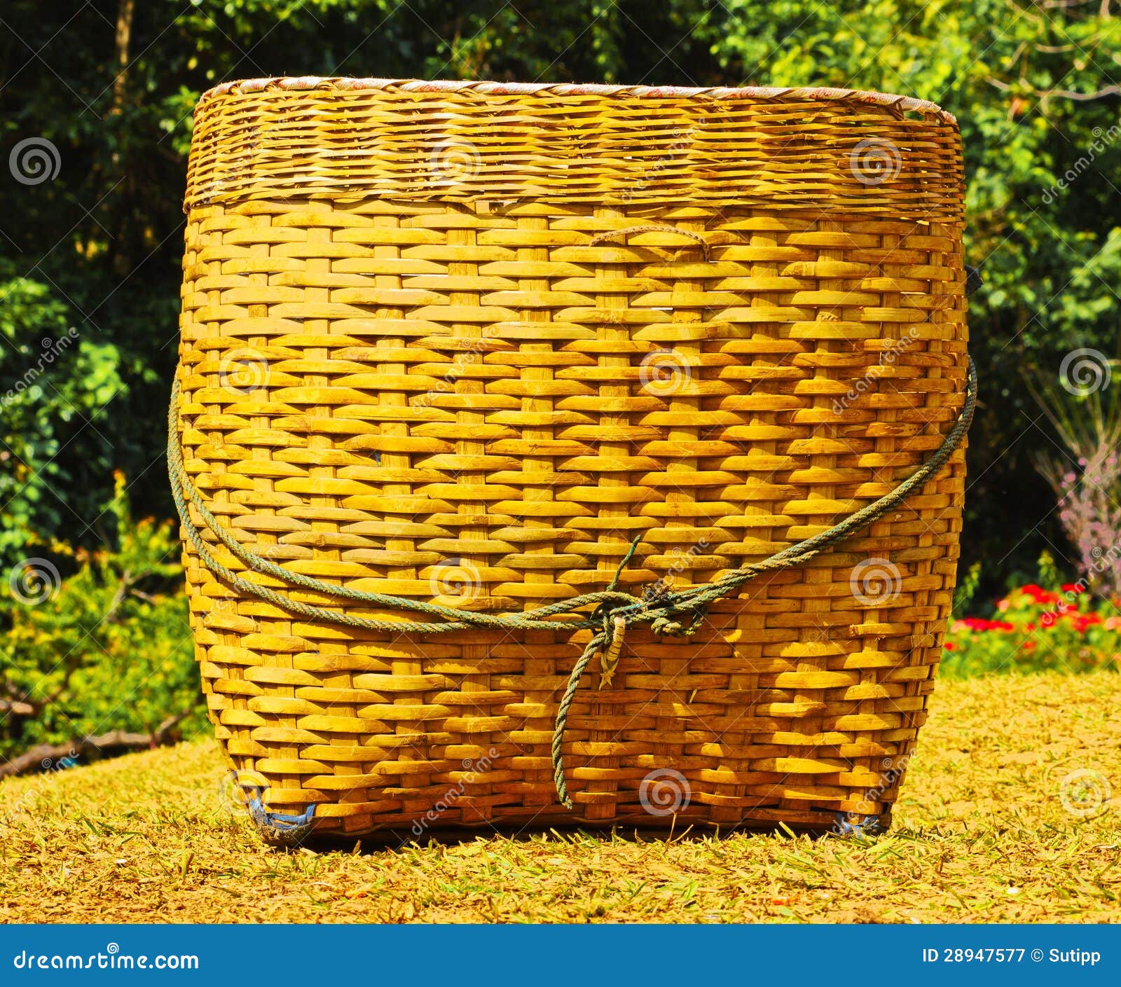 Bamboo basket stock image. Image of close, fabric, brown - 28947577