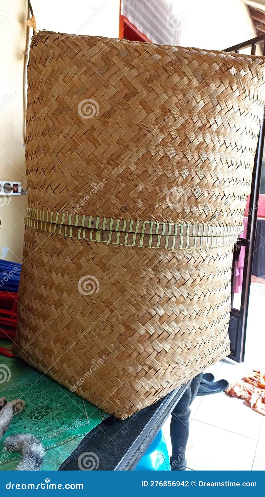 Bamboo Basket Traditional from Indonesia Original Stock Photo - Image ...