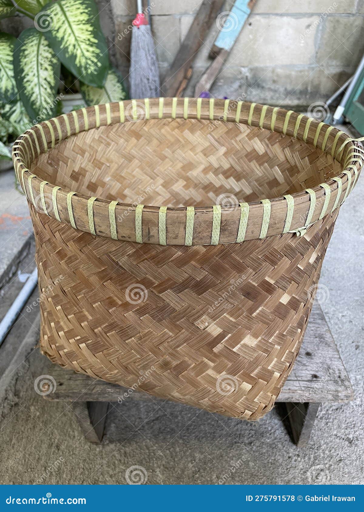 A Bamboo Basket (tumbu) is a Traditional Javanese Basket Made of Woven ...