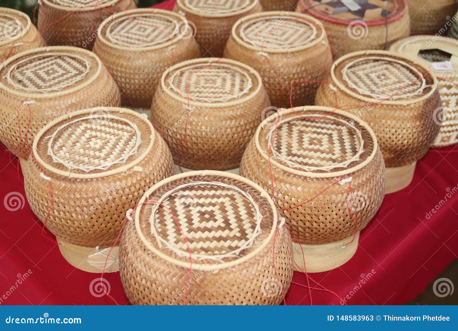Bamboo Basket, Wicker Products, Handicraft, Sticky Rice Basket, Bamboo ...