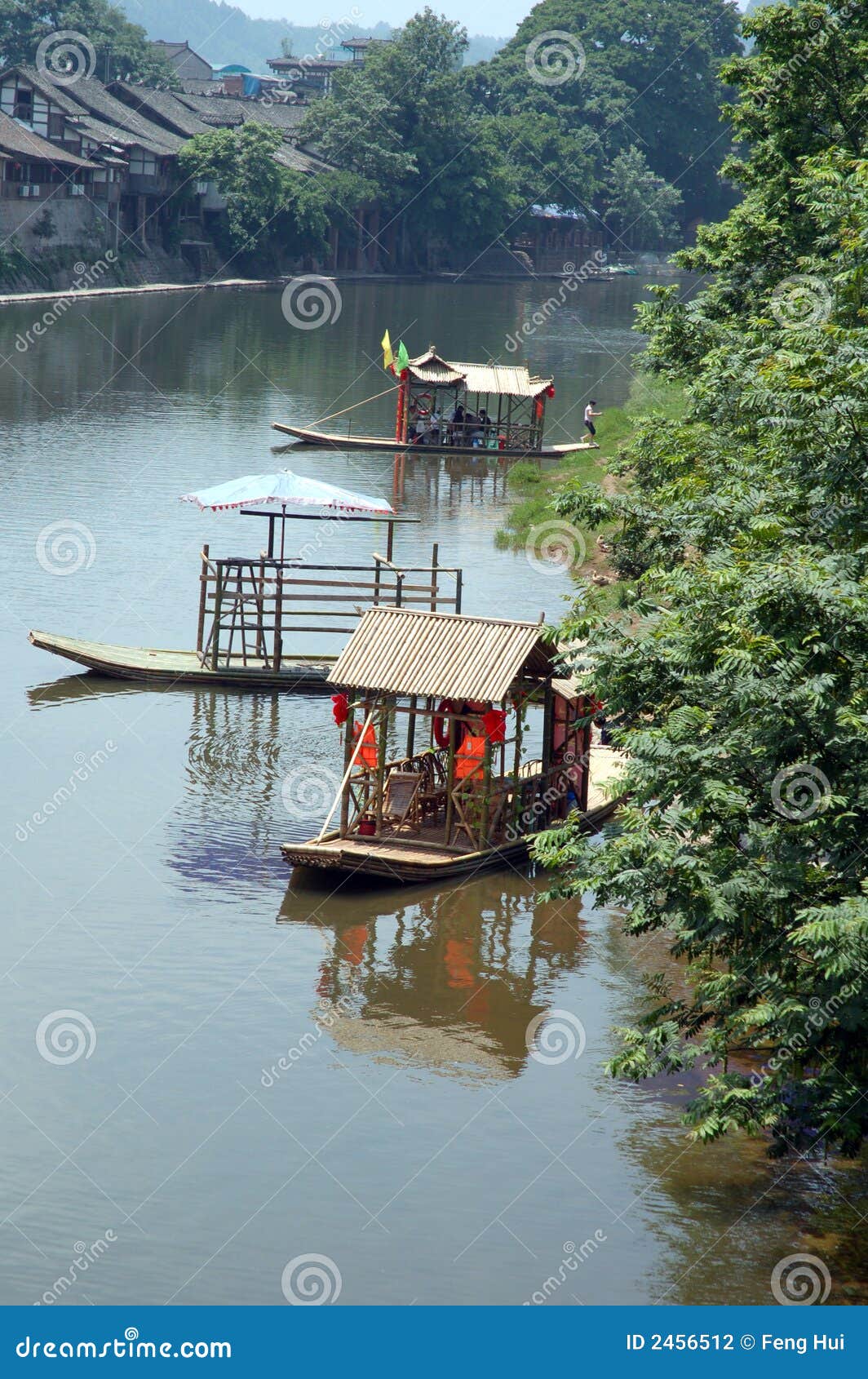 Bamboo boat stock photo. Image of bottom, back, motorboat - 2456512