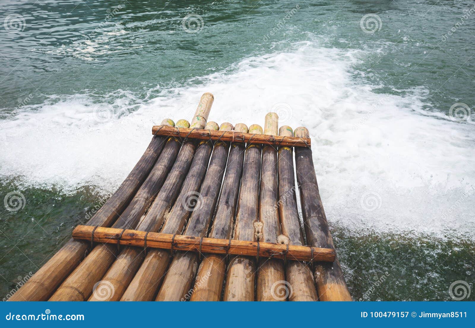 Bamboo boat stock image. Image of nature, adventure - 100479157