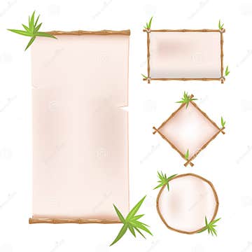 Bamboo Border Frame Template Design Vector Stock Illustration ...