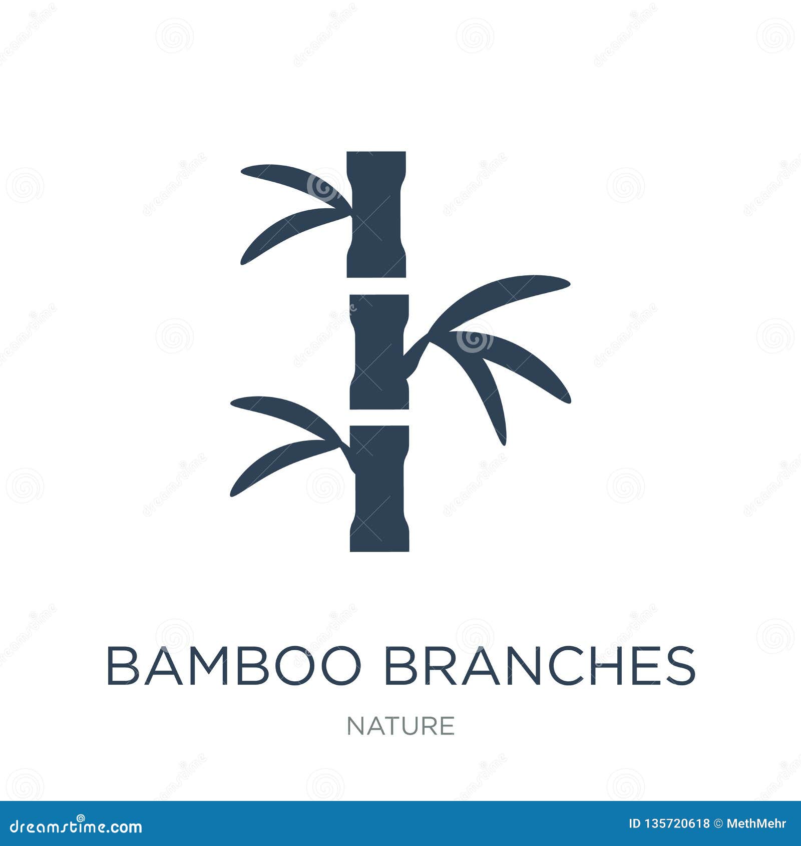 Bamboo Branches Icon in Trendy Design Style. Bamboo Branches Icon ...