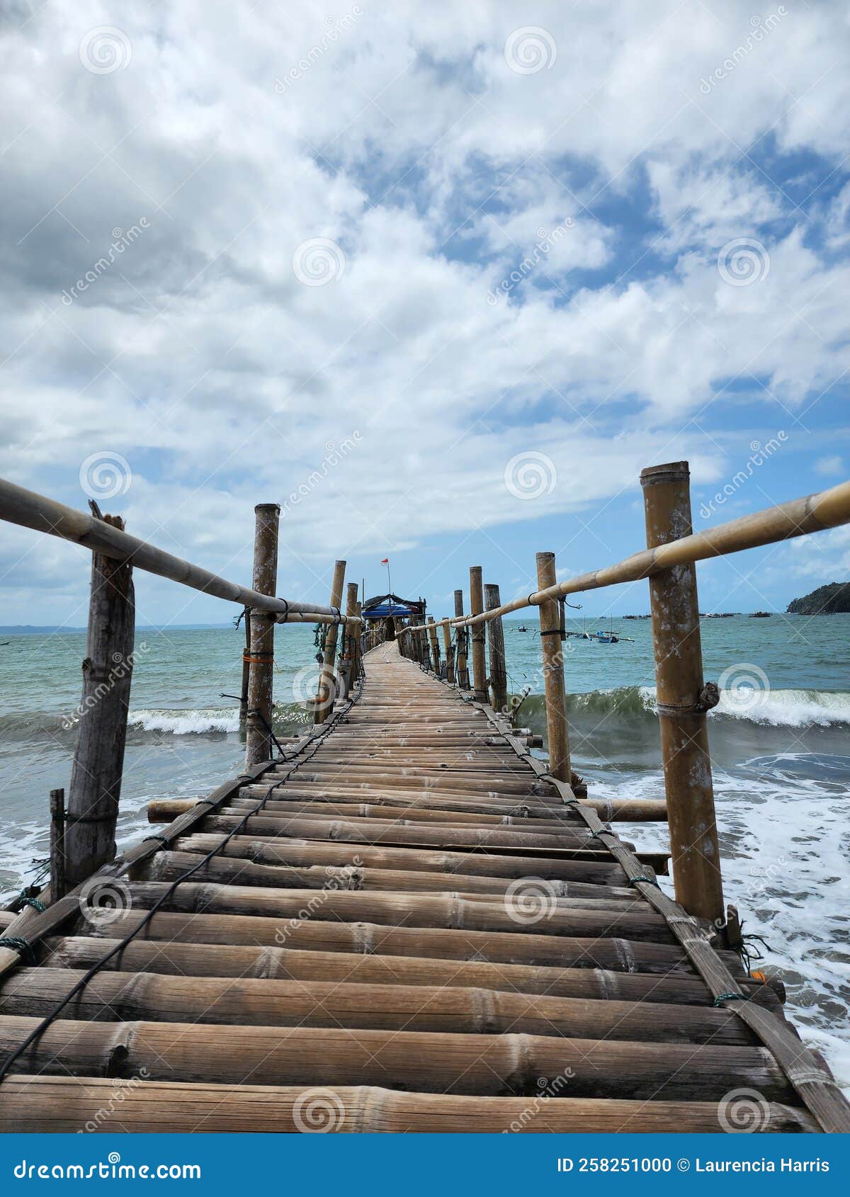 Bamboo Bridge at Pangandaran Stock Photo - Image of bridge, bamboo ...