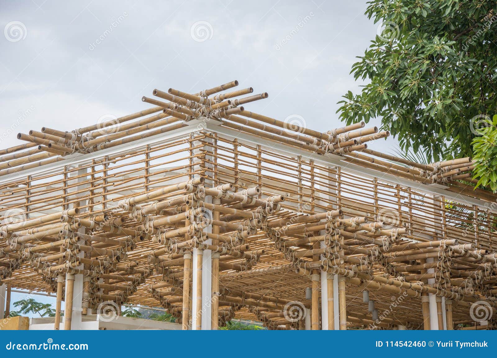 Bamboo Building Under Construction Stock Photo - Image of build, object ...