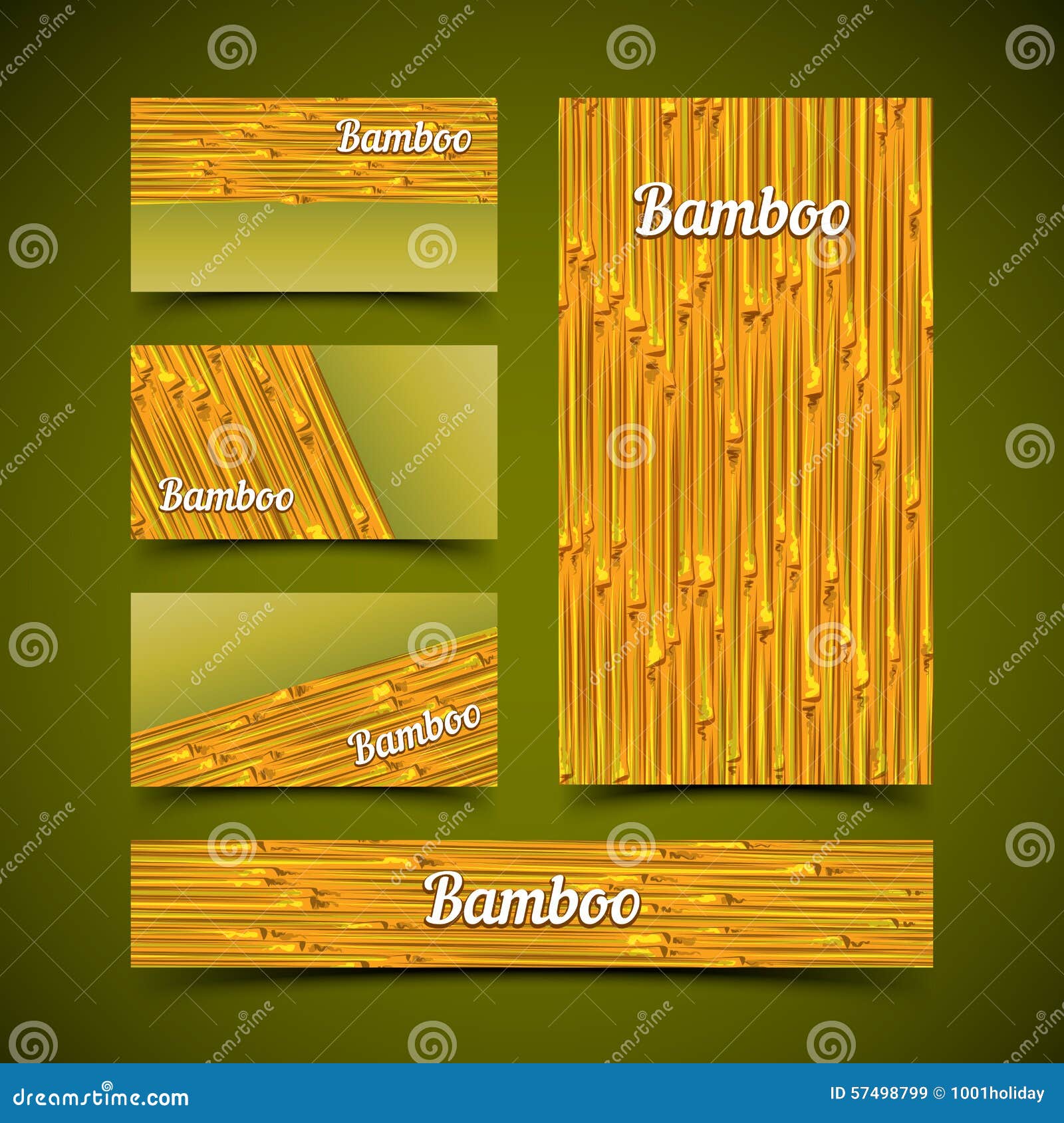 Bamboo card set stock vector. Illustration of culture - 57498799