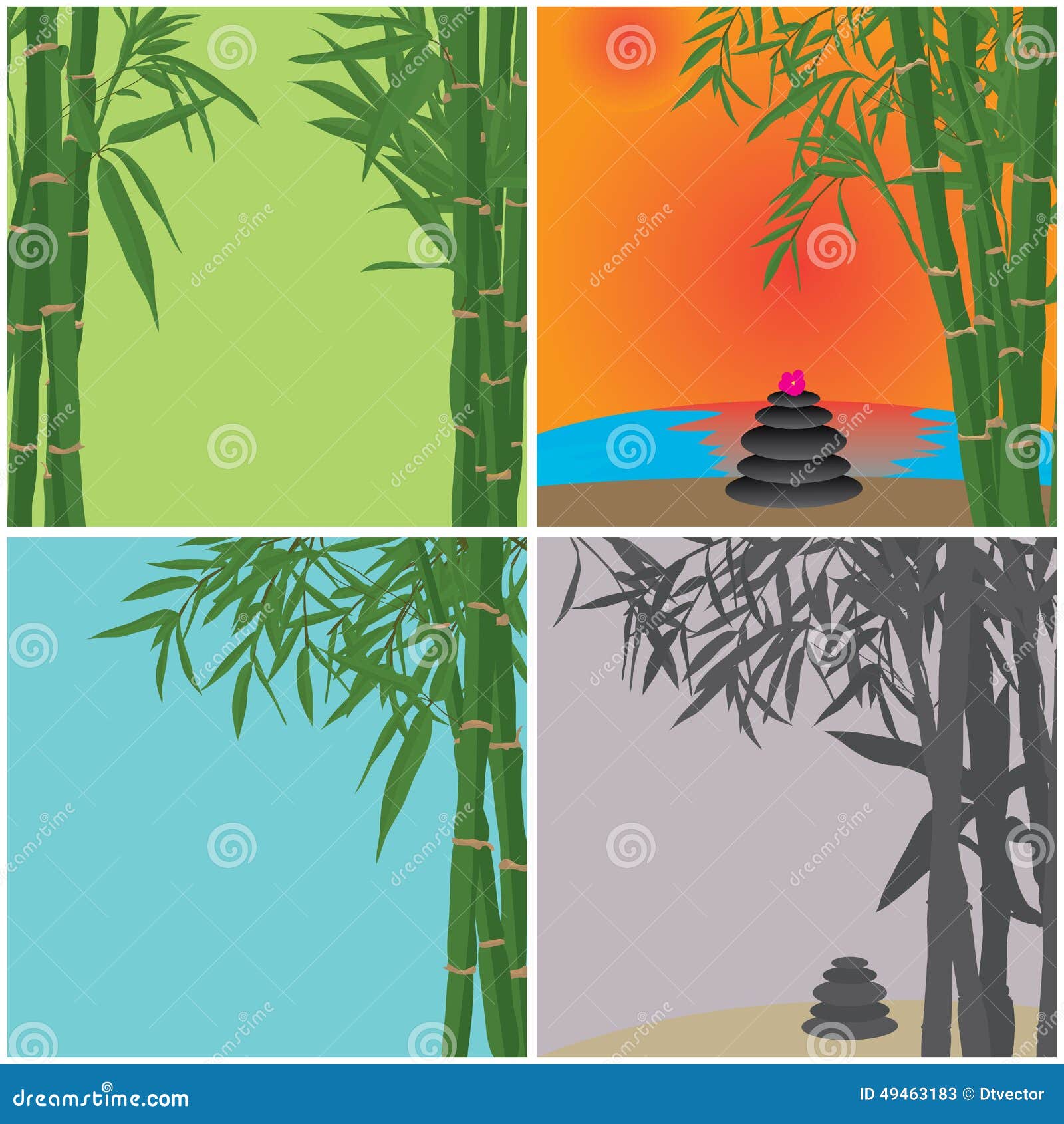 Bamboo Card Background Template. Bamboos Or Bambusa Plant Backdrop ...
