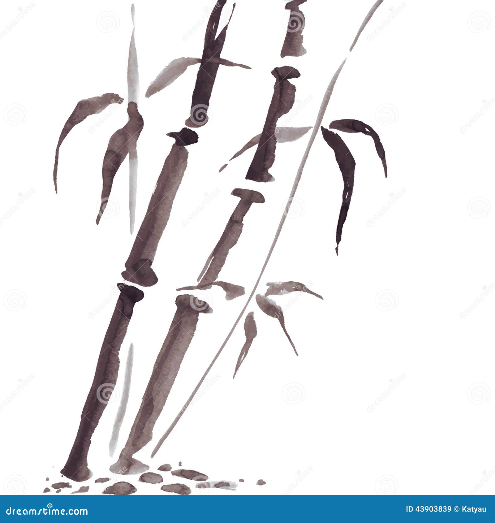 Bamboo in Chinese style. stock vector. Illustration of tree - 43903839
