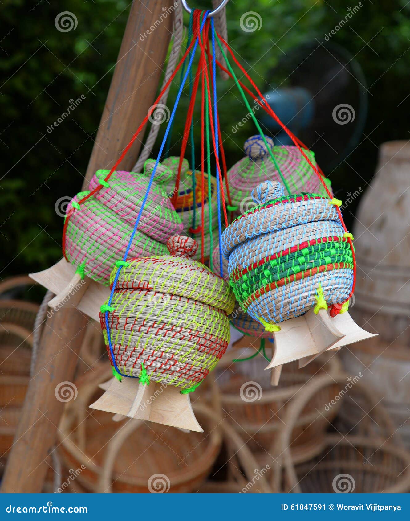 Bamboo Container for Cooked Rice Stock Image - Image of kitchenware ...