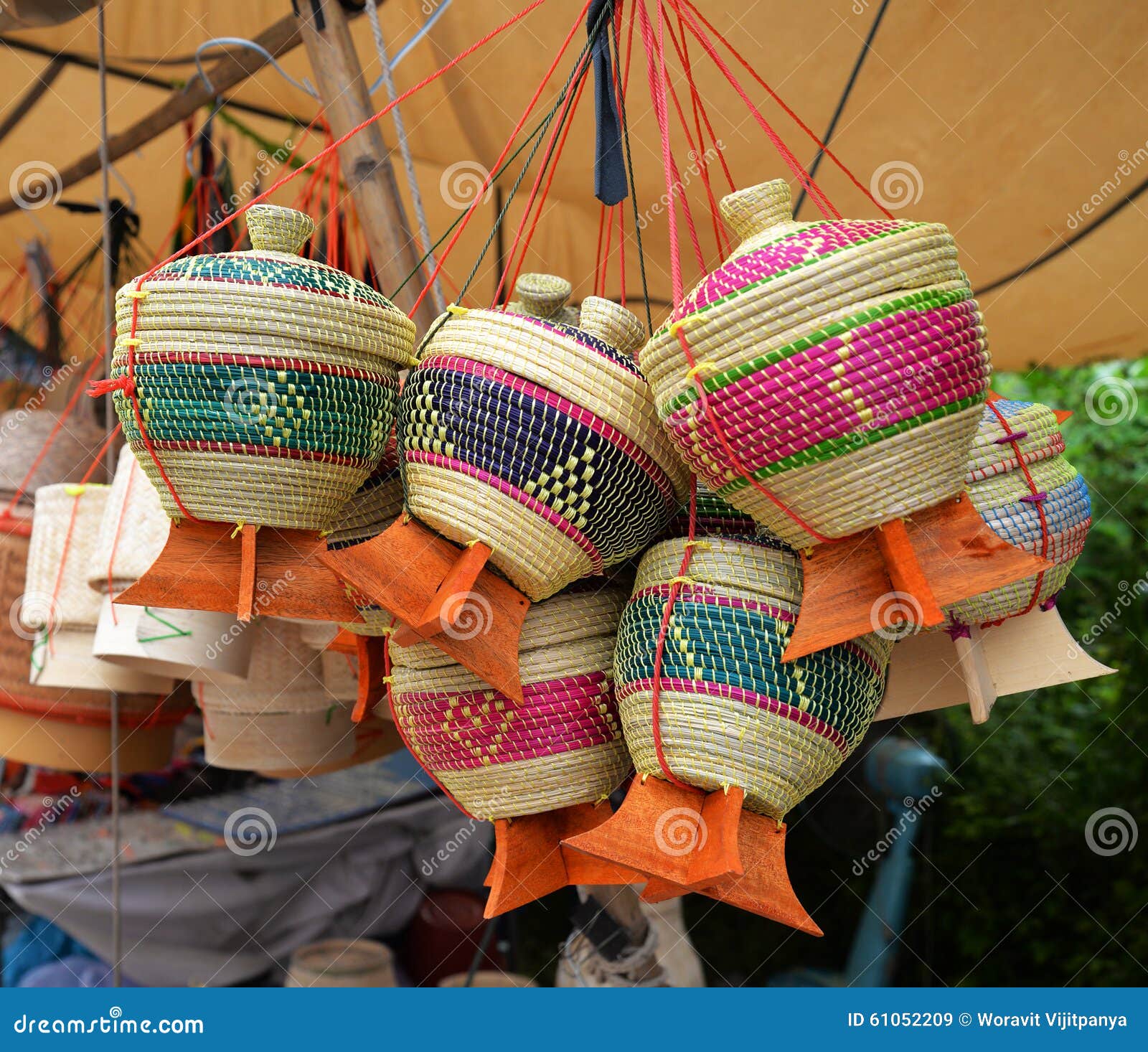 Bamboo Container for Cooked Rice Stock Image - Image of cooked, package ...