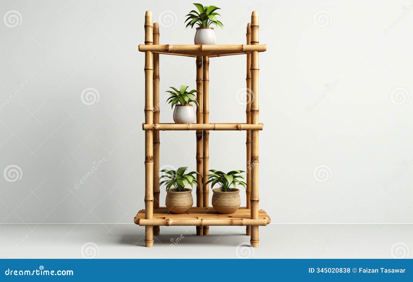 Bamboo Corner Shelf Isolated on Clear Background Stock Illustration ...