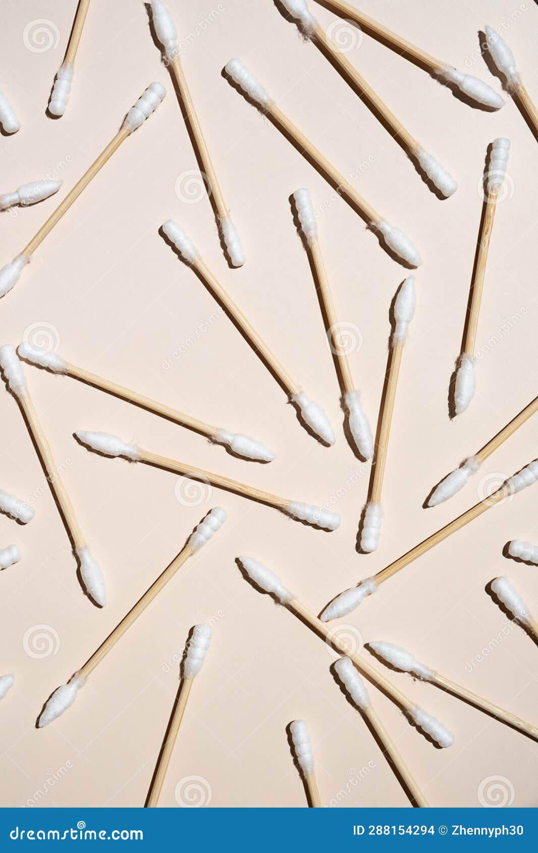 Bamboo Cotton Ear Swabs Layout in Neutral Colours Stock Photo - Image ...