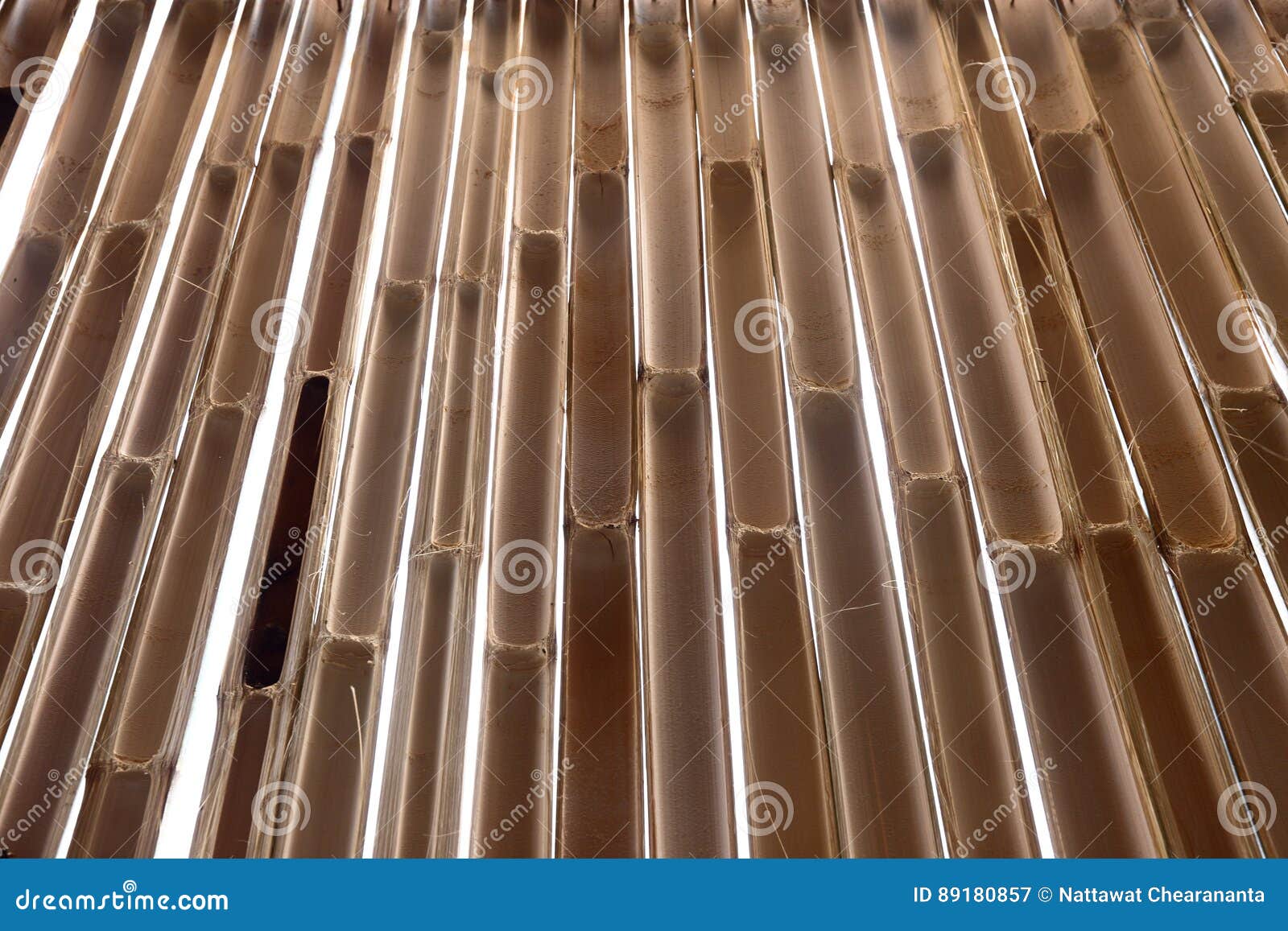 Bamboo Cut in Half and Make a Wall Stock Image - Image of grunge, bunch ...
