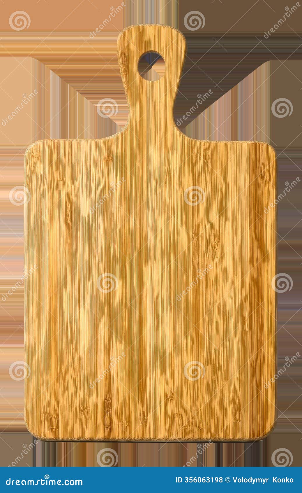 Bamboo Cutting Board with Handle, Isolated on Transparent Background ...