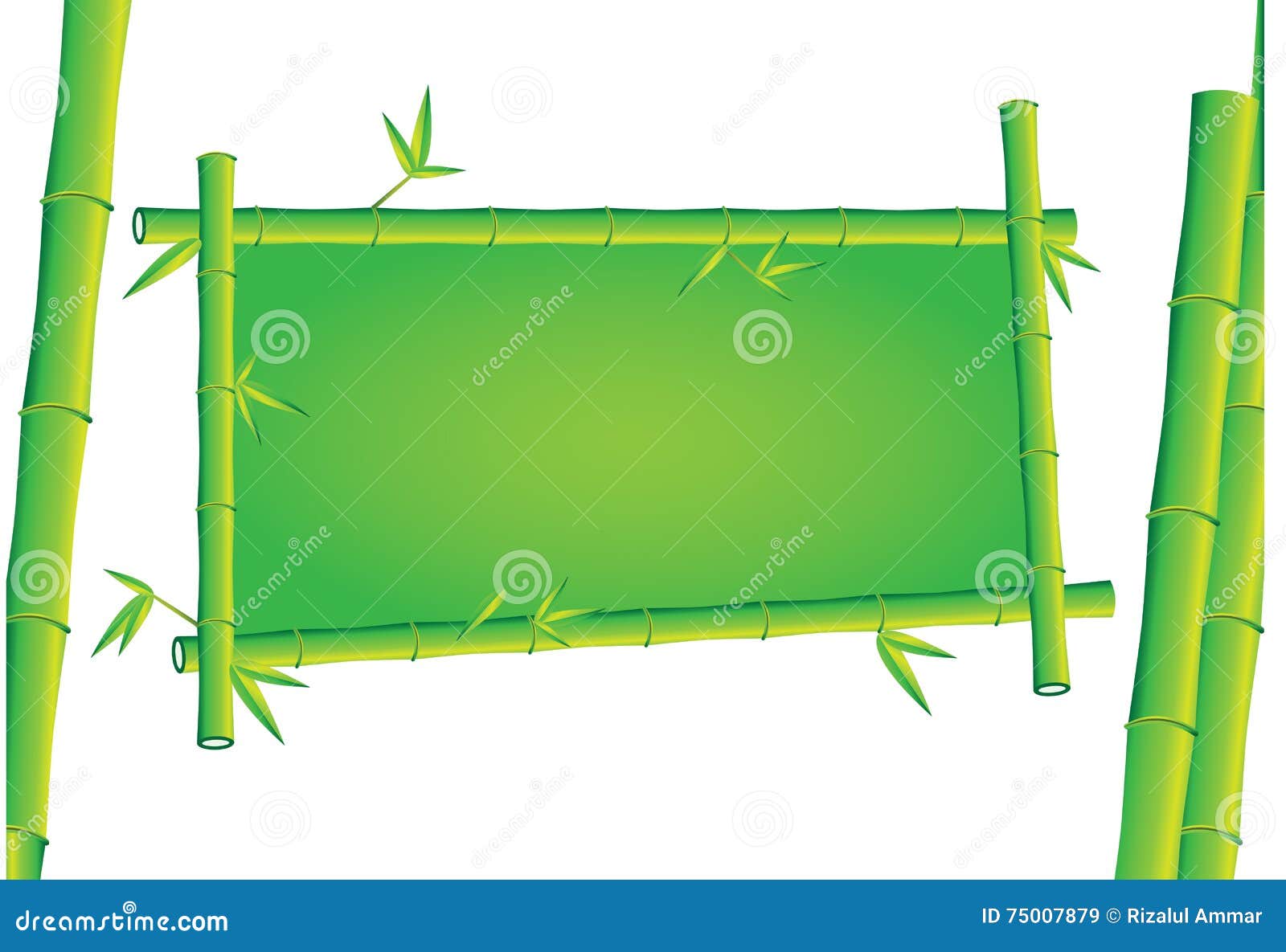 Bamboo 3d banner stock illustration. Illustration of isolated - 75007879