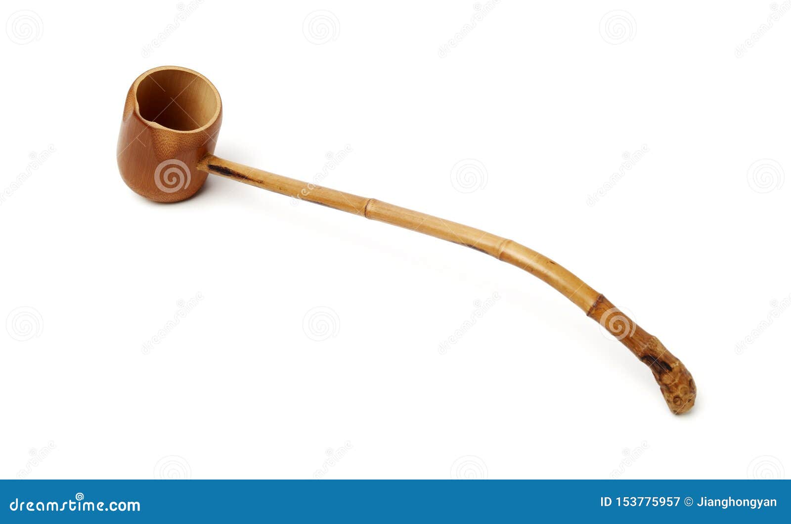 Bamboo Dipper Of Tsukubai Water Fountain In Japanese Garden At Kita-in ...