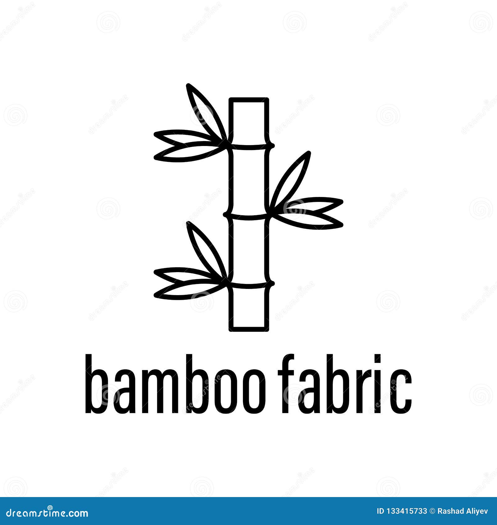 Bamboo Fabric Black Line Icon. Cloth, Yarn, Or Clothing Made From ...