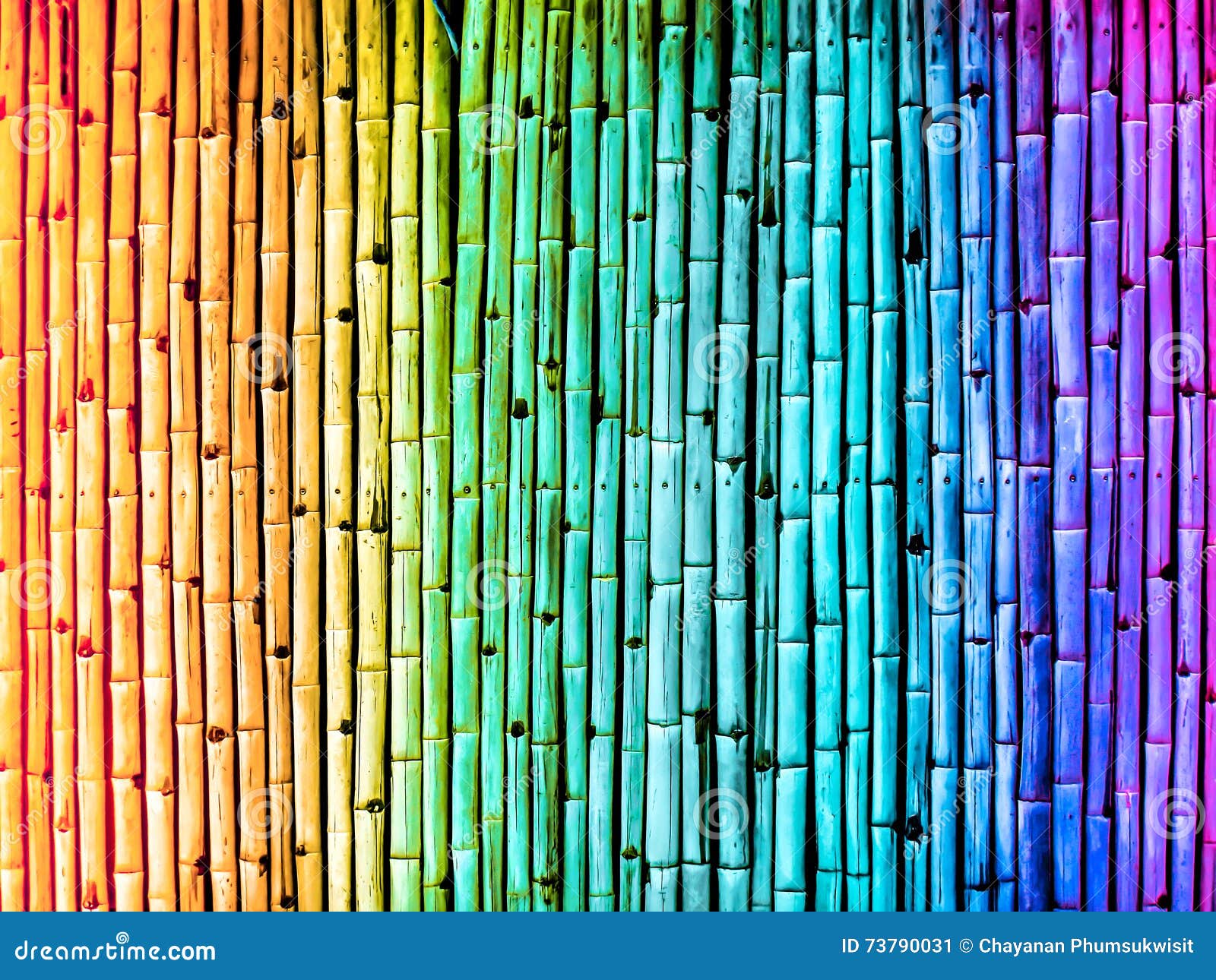 Bamboo Fence Vintage Gradient Rainbow Stock Image - Image of organic ...
