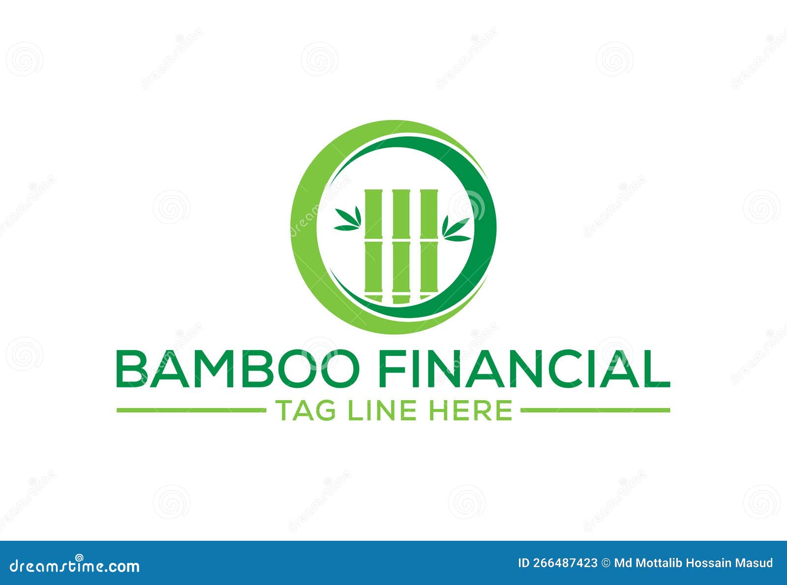 Bamboo Financial Logo Design, Vector Illustration Stock Illustration ...