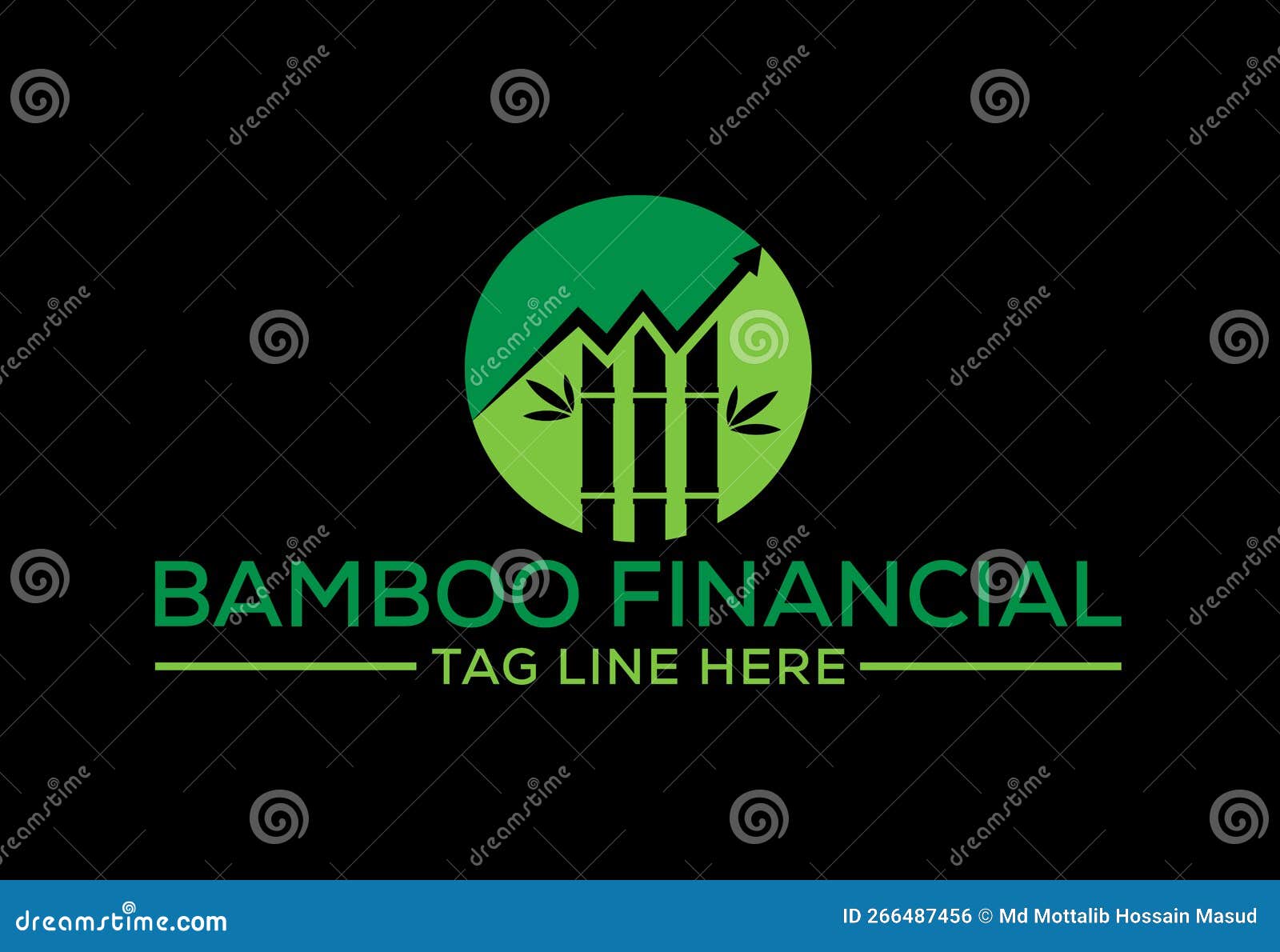 Bamboo Financial Logo Design, Vector Illustration Stock Illustration ...