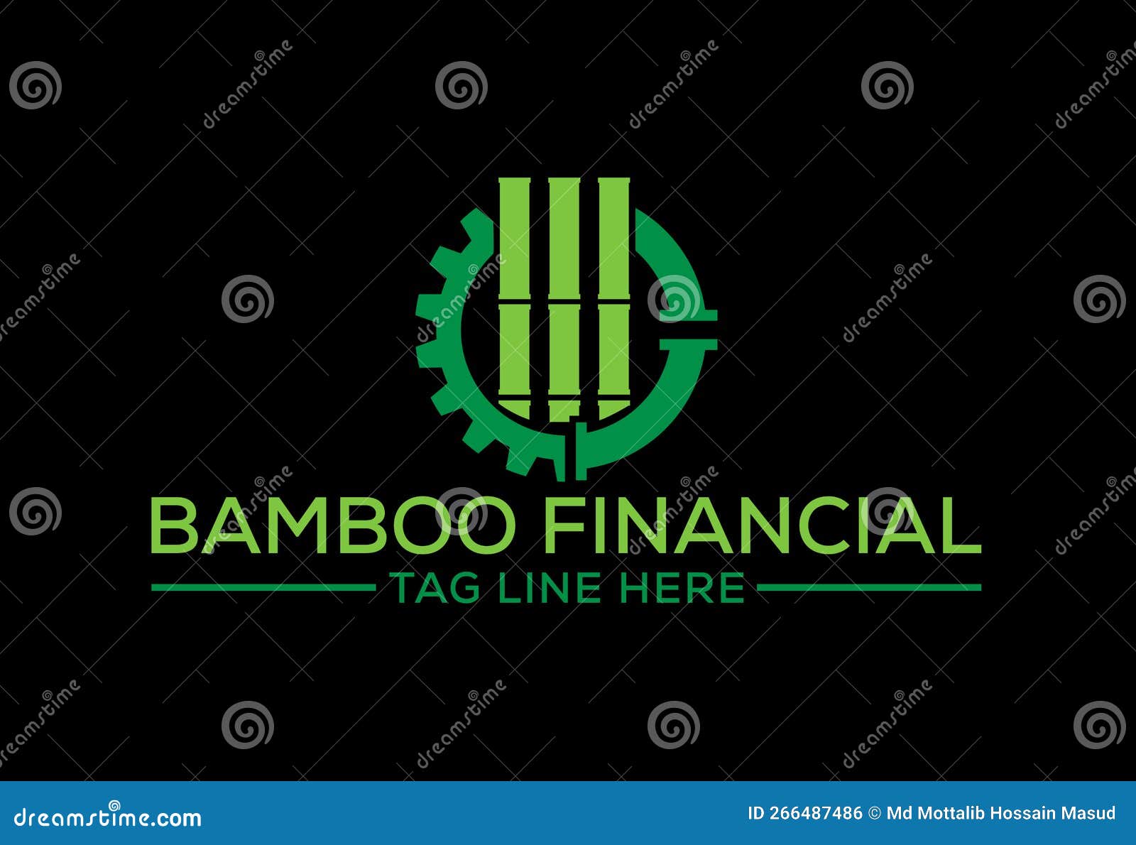 Bamboo Financial Logo Design, Vector Illustration Stock Illustration ...