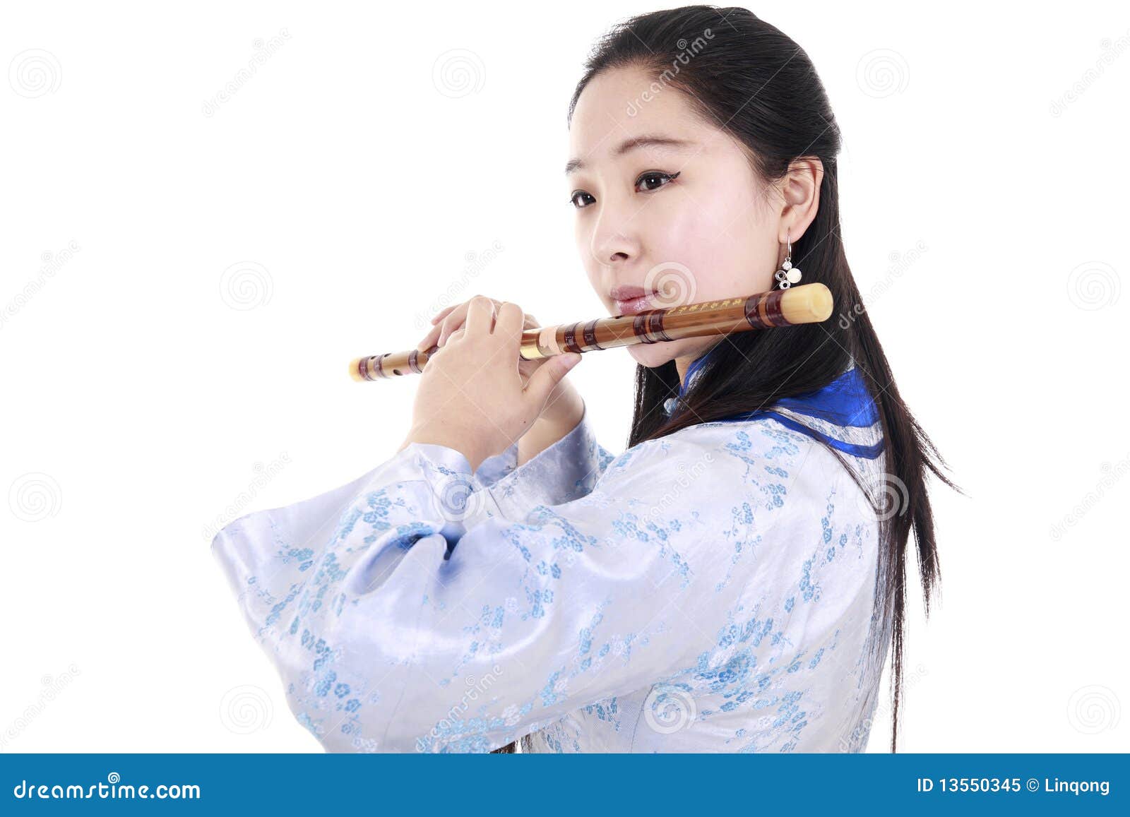 Bamboo flute performer stock image. Image of charm, enjoy - 13550345