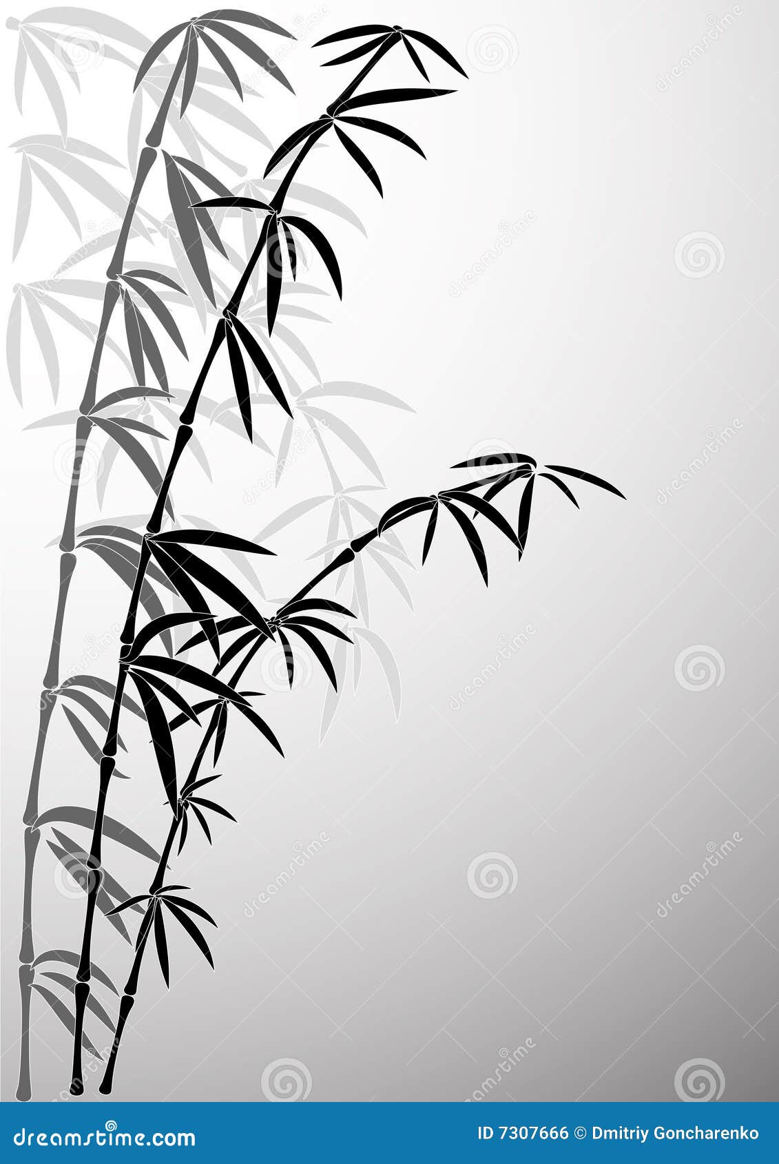 Bamboo in foggy a smoke stock vector. Illustration of painted - 7307666