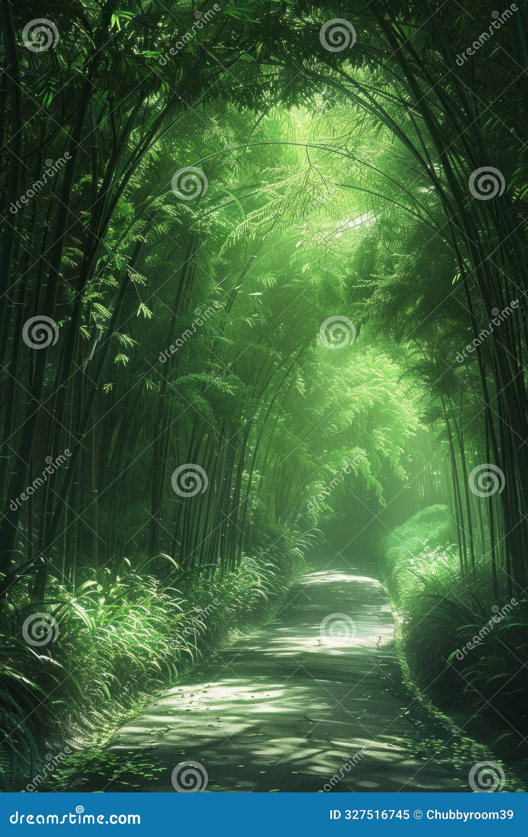 Bamboo Forest, a Serene Pathway through a Lush Bamboo Forest. Stock ...