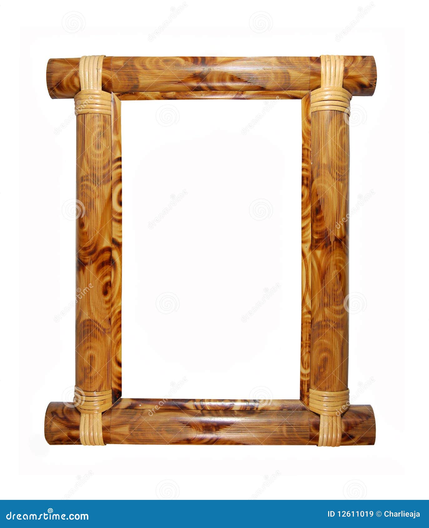 Bamboo Frame Weave Texture On White Background, Royalty-Free Stock ...