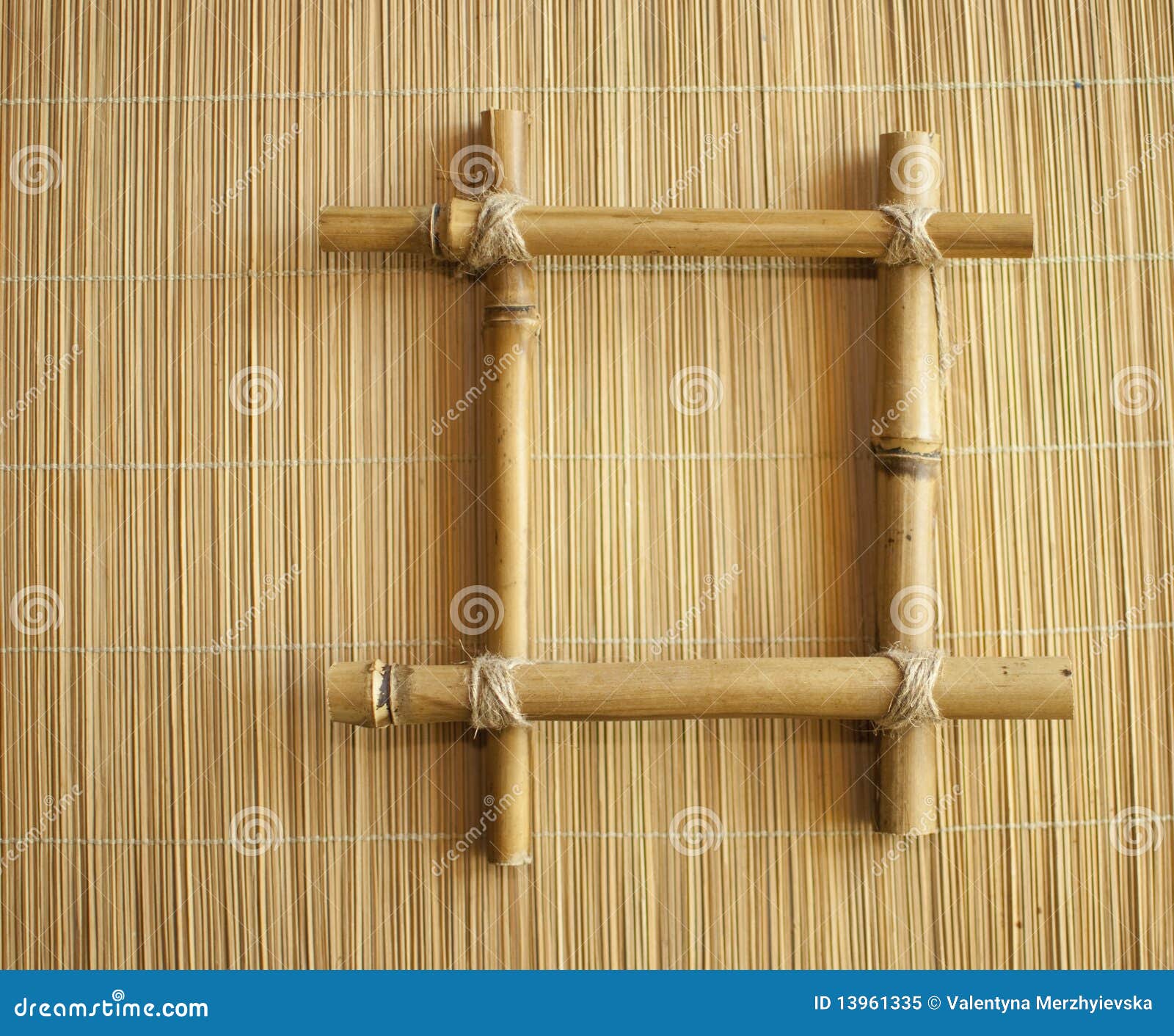 Bamboo frame stock image. Image of lattice, handmade - 13961335