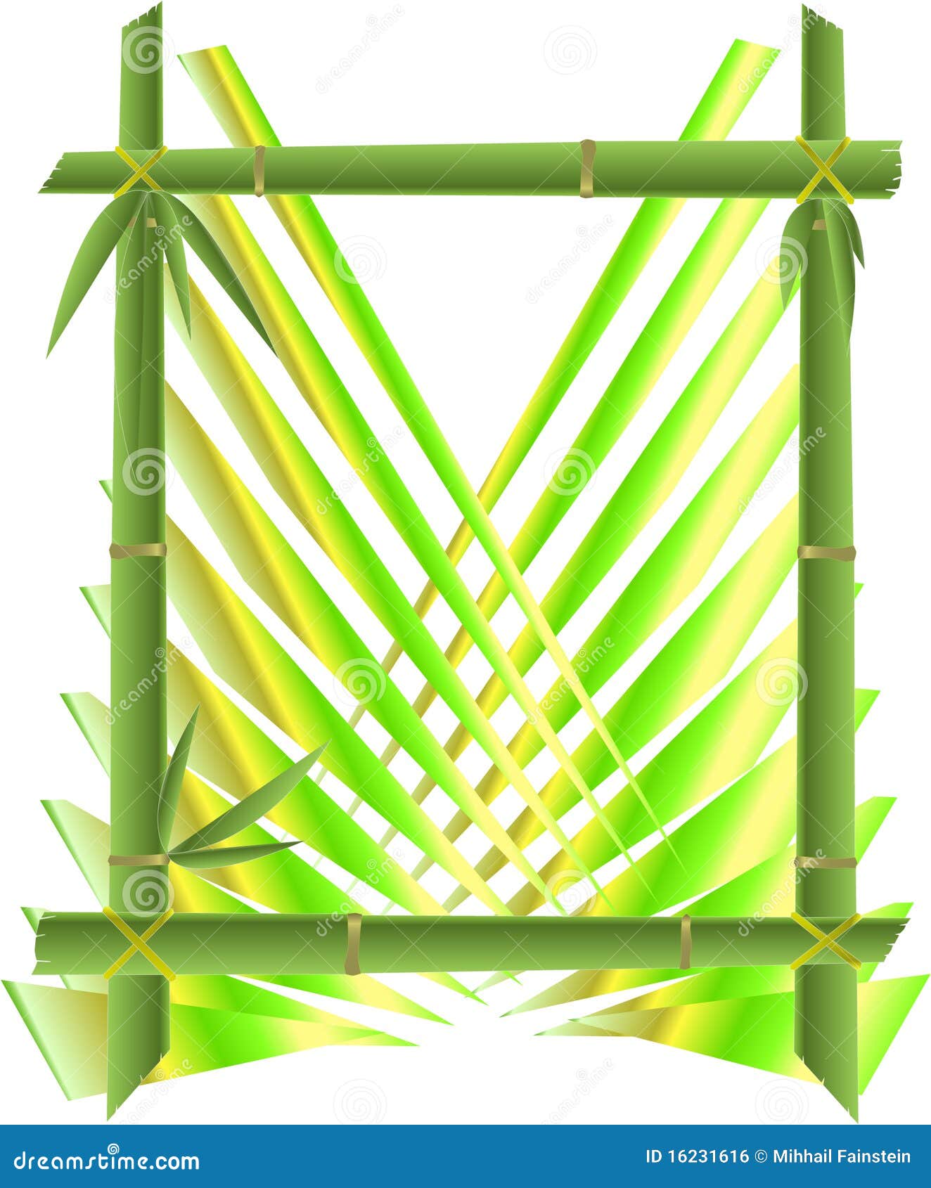 Bamboo frame stock vector. Illustration of forest, natural - 16231616