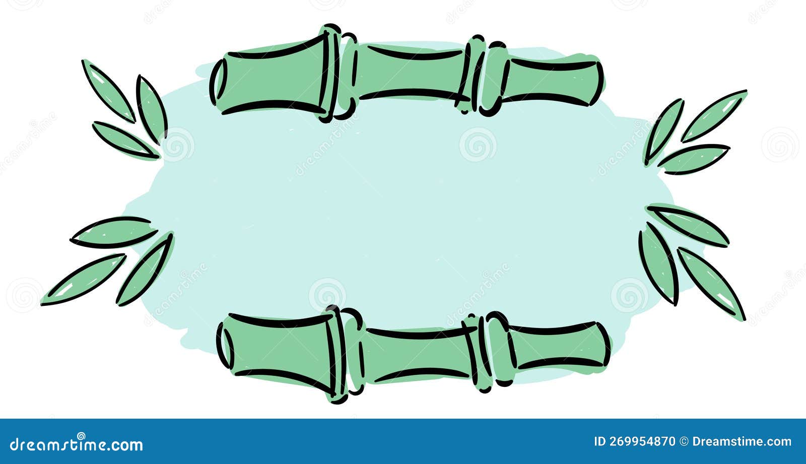 Bamboo Frame, Bamboo Border Vector, Green Bamboo Stock Vector ...