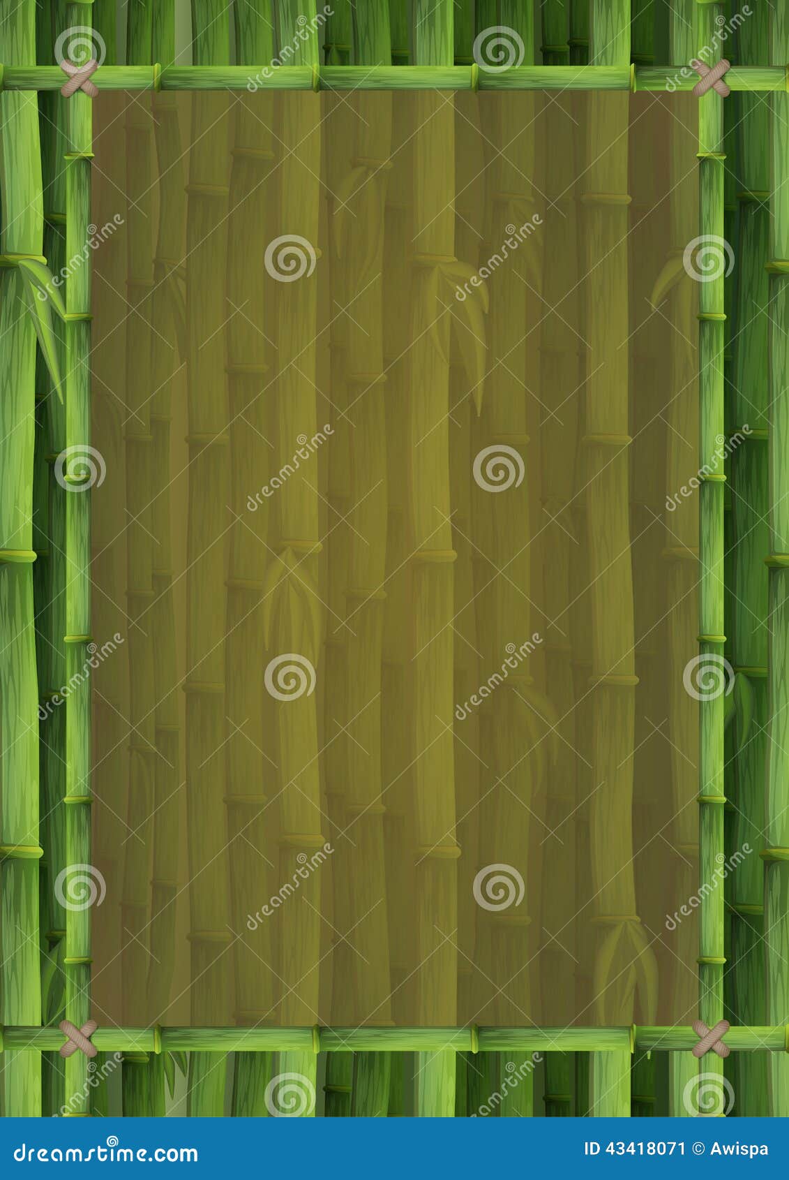 Bamboo frame stock vector. Illustration of backdrop, frame - 43418071