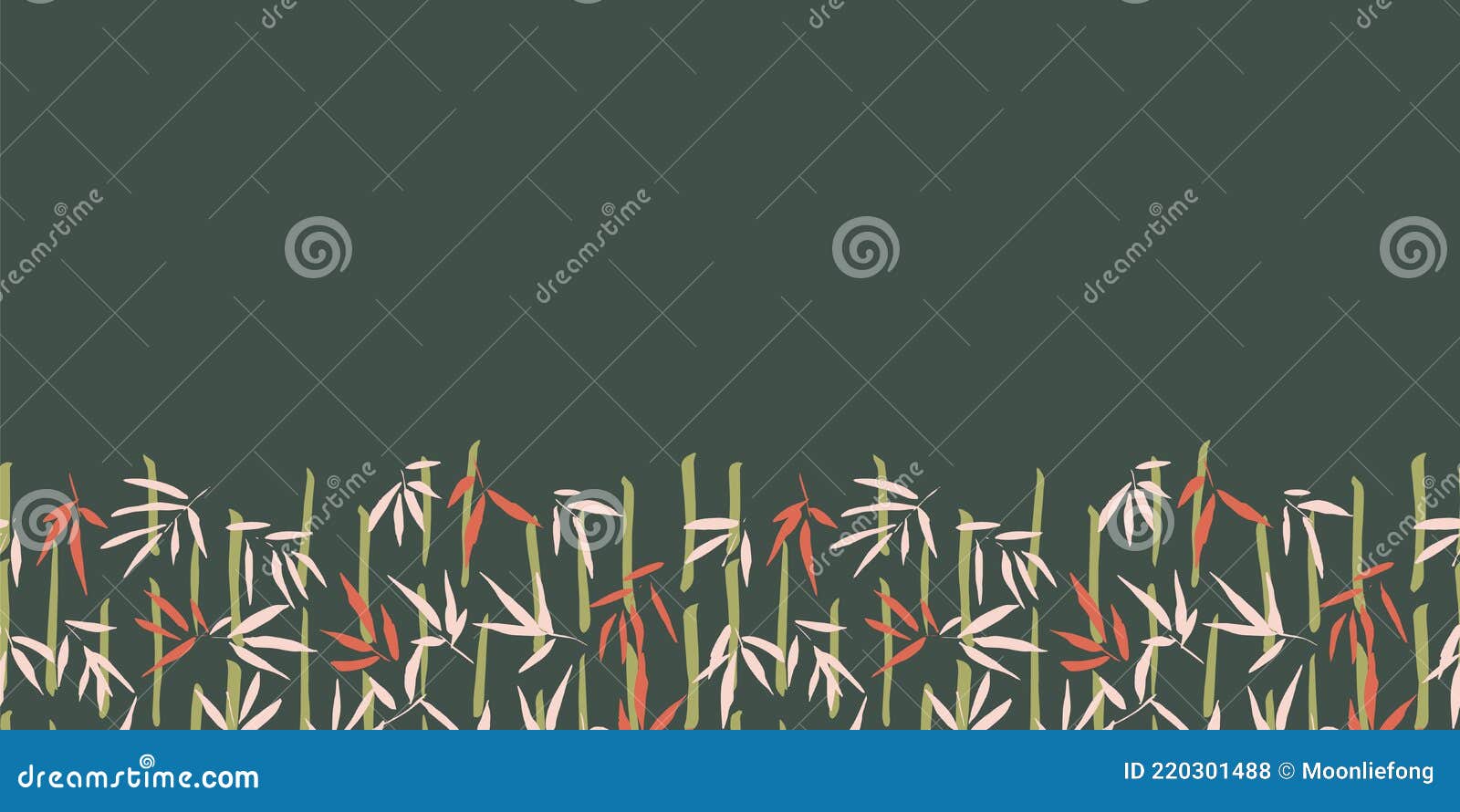 Bamboo Frame Border Seamless Pattern Stock Vector - Illustration of ...