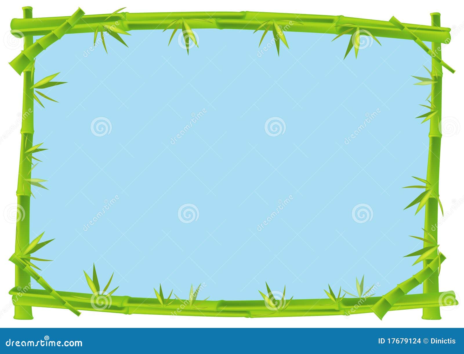 Bamboo Frame Concept Illustration Stock Vector - Illustration of cute ...