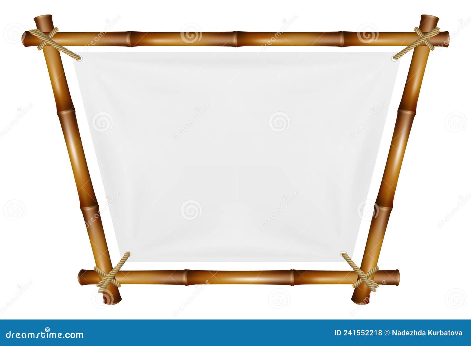 Bamboo Frame. Decorative Border in Traditional Rustic Style Stock ...