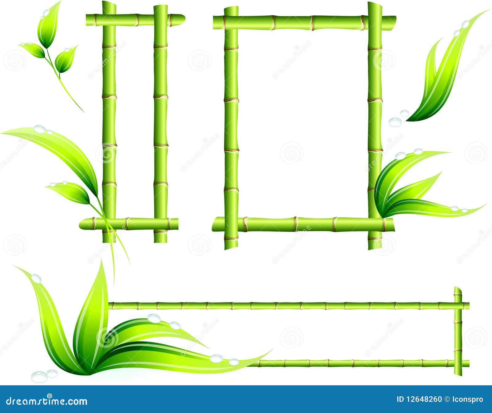 Bamboo Frames stock illustration. Illustration of nature - 12648260