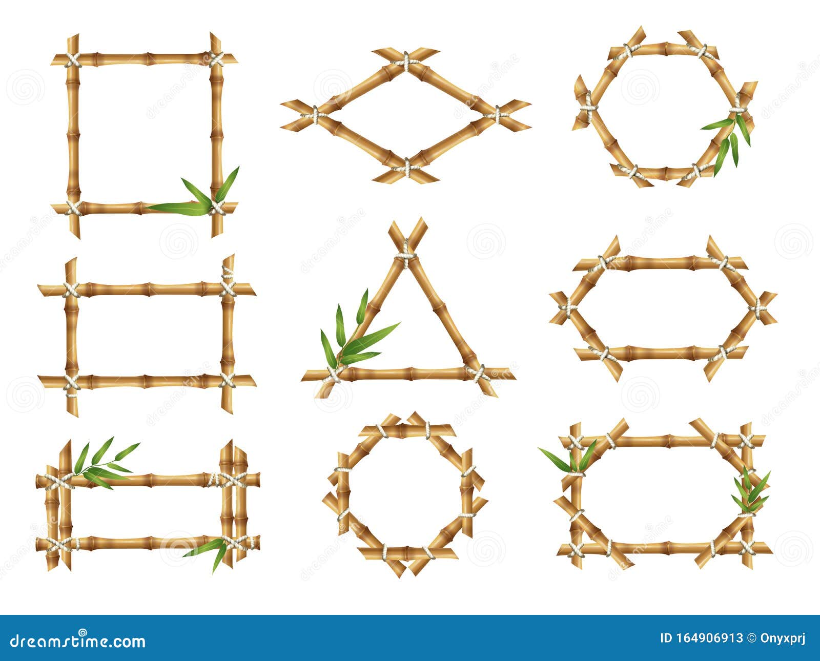 Bamboo Frames. Geometric Forms of Nature Bamboo Rustic Plants Tropical ...