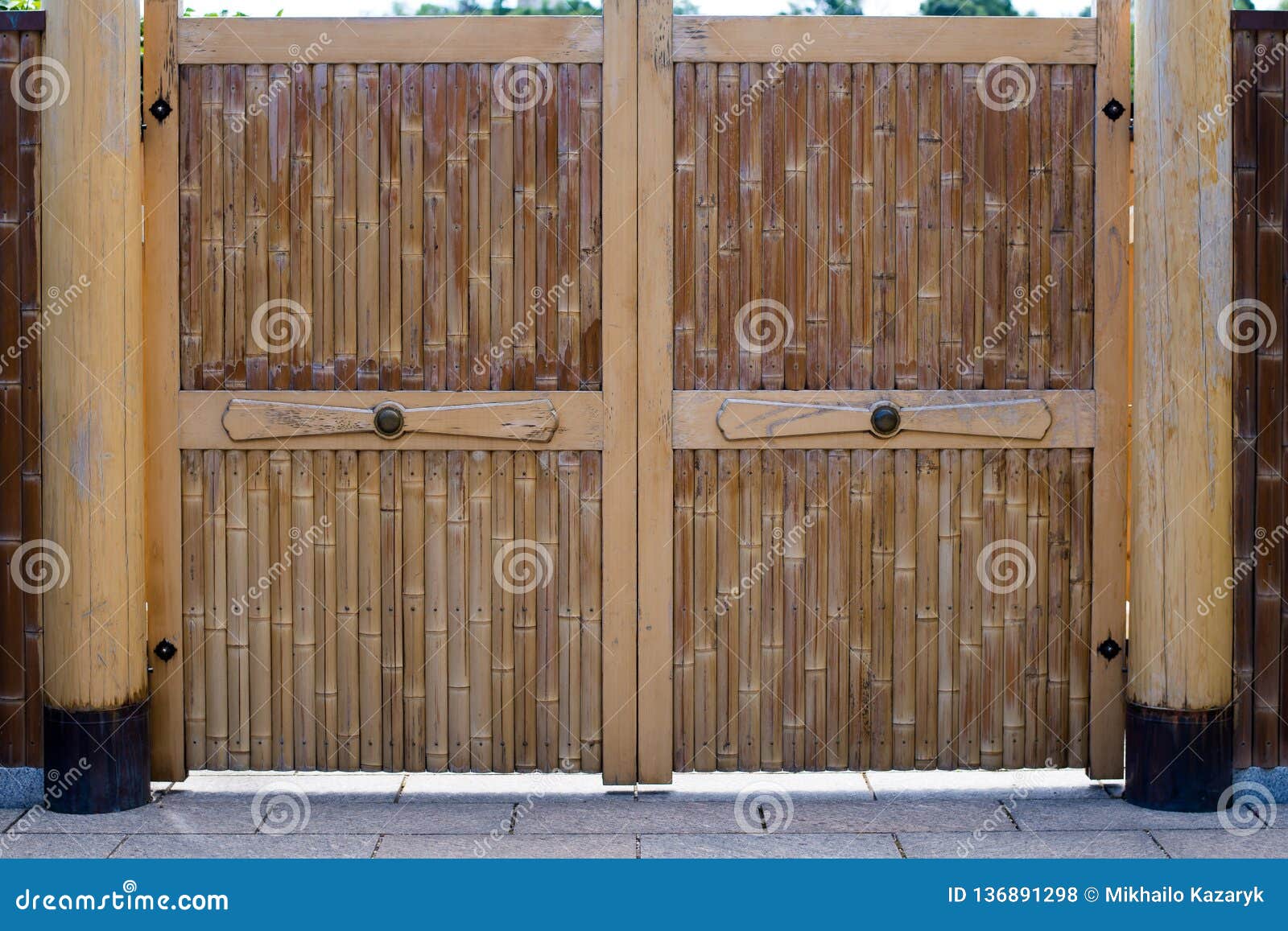 Bamboo gate stock photo. Image of bamboo, life, plant - 136891298